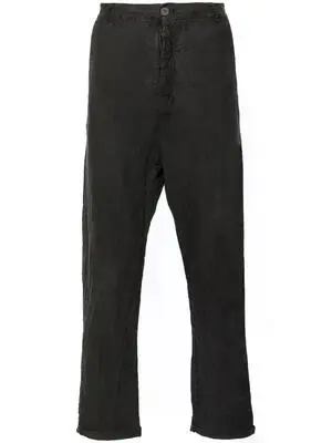 POÈME BOHÉMIEN Mid-rise Drop-crotch Linen Trousers