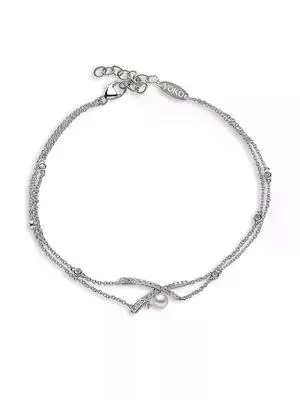Yoko London 18kt White Gold Diamond And Akoya Pearl Bracelet - Silver