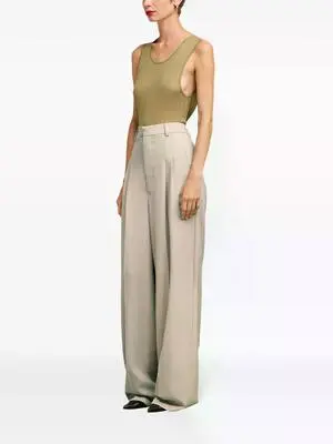 AMI Paris Wide-leg Tailored Wool Trousers