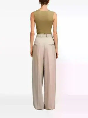 AMI Paris Wide-leg Tailored Wool Trousers