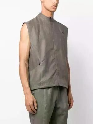 ROBYN LYNCH Band-collar Zip-up Gilet