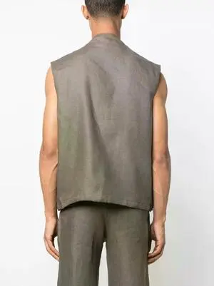 ROBYN LYNCH Band-collar Zip-up Gilet
