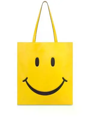 Moschino Smiley Leather Shoulder Bag - Yellow