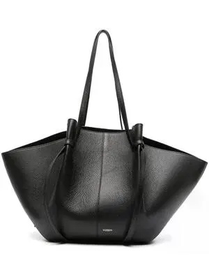 Yuzefi Mochi Pebbled Shoulder Bag - Black