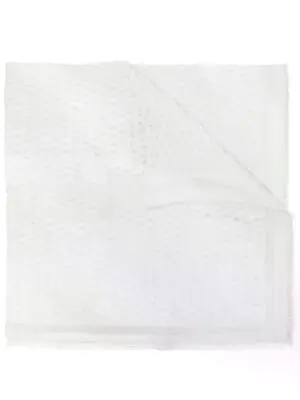 Emporio Armani Monogram Frayed Scarf