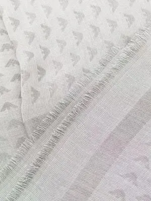 Emporio Armani Monogram Frayed Scarf