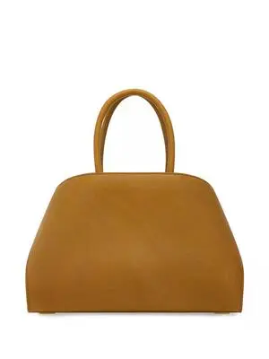 FERRAGAMO Small Hug Tote Bag In Calfskin Leather - Brown
