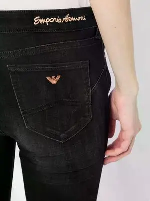 Emporio Armani Embroidered-logo Skinny Jeans