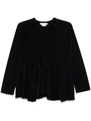 Comme Des Garçons Peplum Velvet Top