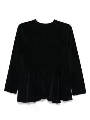 Comme Des Garçons Peplum Velvet Top