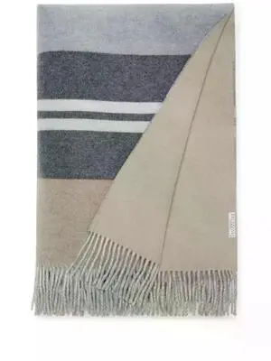 Brunello Cucinelli Colour-block Cashmere Blanket - Grey
