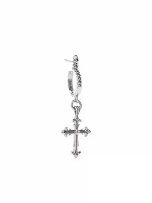 Emanuele Bicocchi Fleury Cross Charm Single Earring - Silver