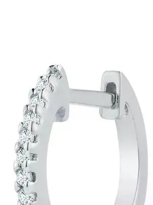 Mateo 14kt White Gold 12mm Diamond Huggie Hoops