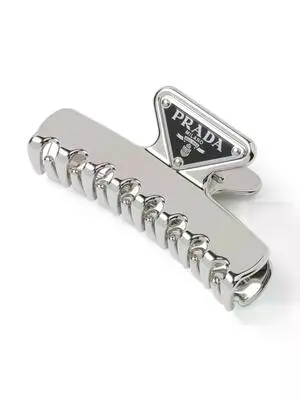 Prada Triangle Logo Claw Clip