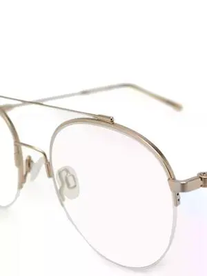 Calvin Klein Pilot-frame Glasses - Gold