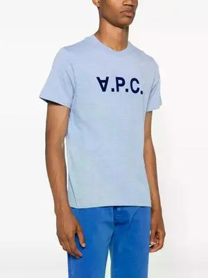 A.p.c. Flocked-logo Cotton T-shirt