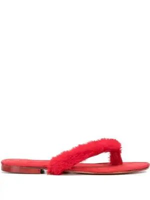 MADISON MAISON Ivanka Faux-fur Flip-flops