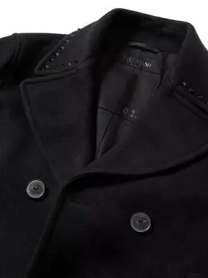 Valentino Garavani Studded Wool Pea Coat