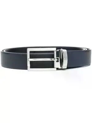 Emporio Armani Logo-buckle Leather Belt - Blue
