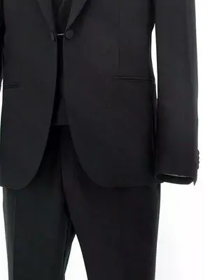 Corneliani Satin-trim Three-piece Suit - Black