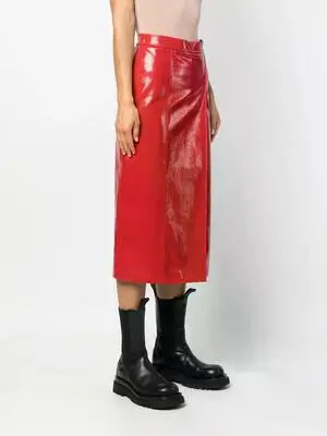 Gucci Crocodile-effect Lambskin Pencil Skirt
