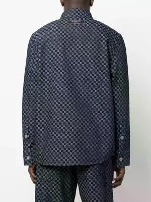 Balmain Monogram-jacquard Denim Shirt
