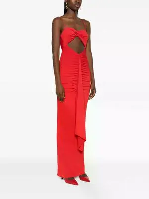 NISSA Cut-out Maxi Dress - Red