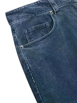 STUDIO TOMBOY Corduroy Wide-leg Trousers - Blue