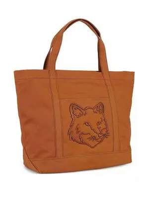Maison Kitsuné Large Fox Head Tote Bag - Brown