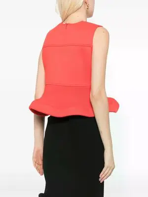 MELITTA BAUMEISTER Peplum Hem Sleeveless Top