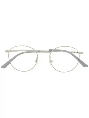 Calvin Klein Round-frame Metal Glasses - Silver