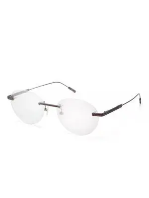 Zegna Rimless Round-frame Glasses