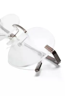 Zegna Rimless Round-frame Glasses