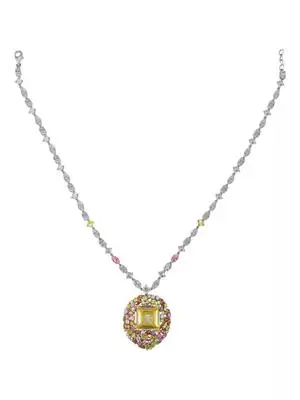 JUWELINA PARIS Dahlia Pendant Necklace - Silver