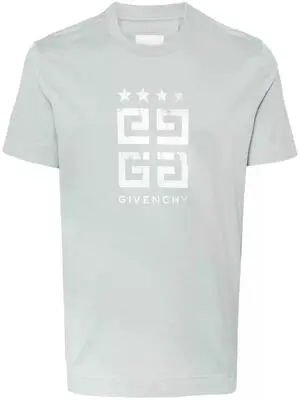 Givenchy 4g-print Cotton T-shirt - Blue