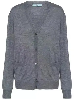Prada V-neck Wool-cashmere Cardigan