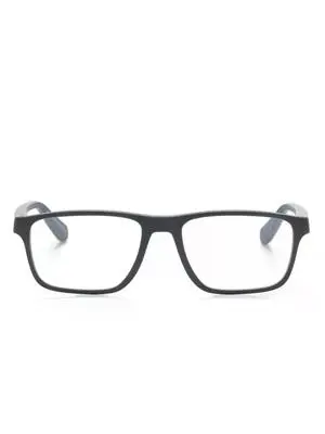 Emporio Armani Logo-plaque Rectangle-frame Glasses - Grey