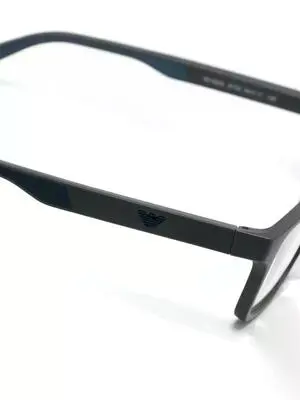 Emporio Armani Logo-plaque Rectangle-frame Glasses