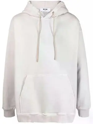 MSGM Tonal Logo-print Cotton Hoodie