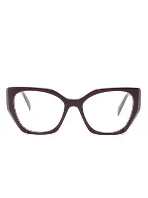 Prada Geometric-frame Glasses - Red