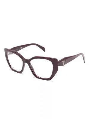 Prada Geometric-frame Glasses - Red