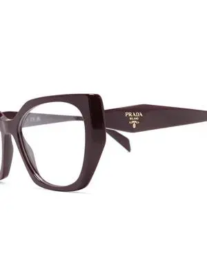 Prada Geometric-frame Glasses - Red