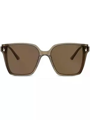 JIMMY CHOO Studded Square Frame Sunglasses - Brown
