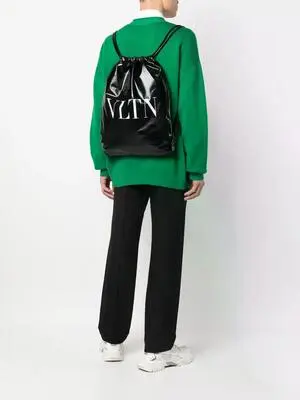 Valentino Garavani Vltn Patent Leather Backpack