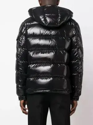Moncler Maya Zip-up Padded Hooded Jacket - Black
