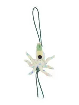 Loewe Octopus Felt Charm - White