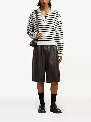 AMI Paris Striped Polo Jumper