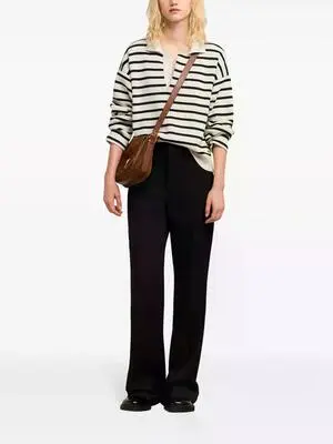 AMI Paris Striped Polo Jumper