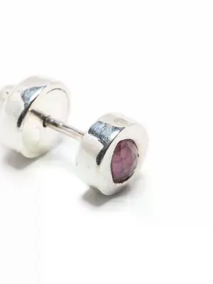 PARTS OF FOUR Ruby Stud Earring - Silver
