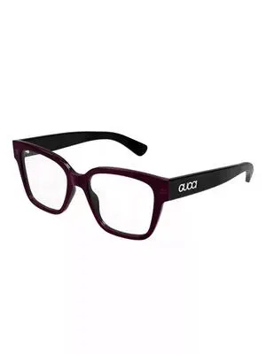 Gucci Square-frame Glasses - Red
